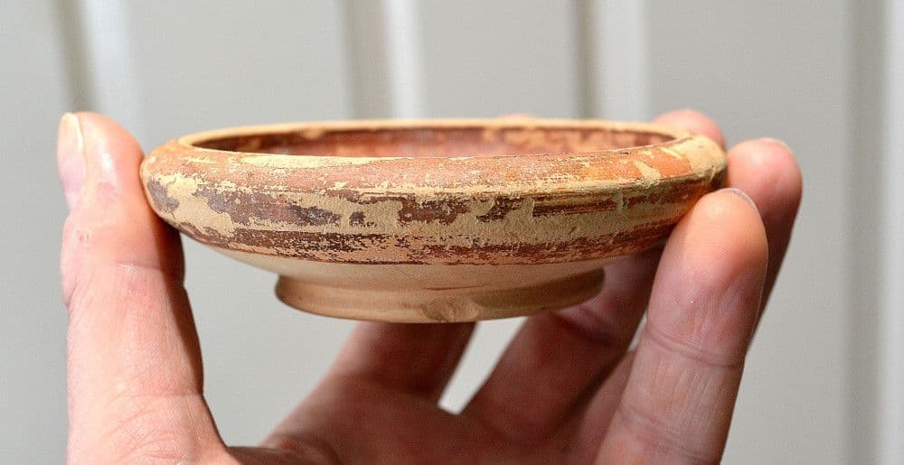 A large and pleasant Ancient Greek glazed terracotta Salt Bowl Salter ...