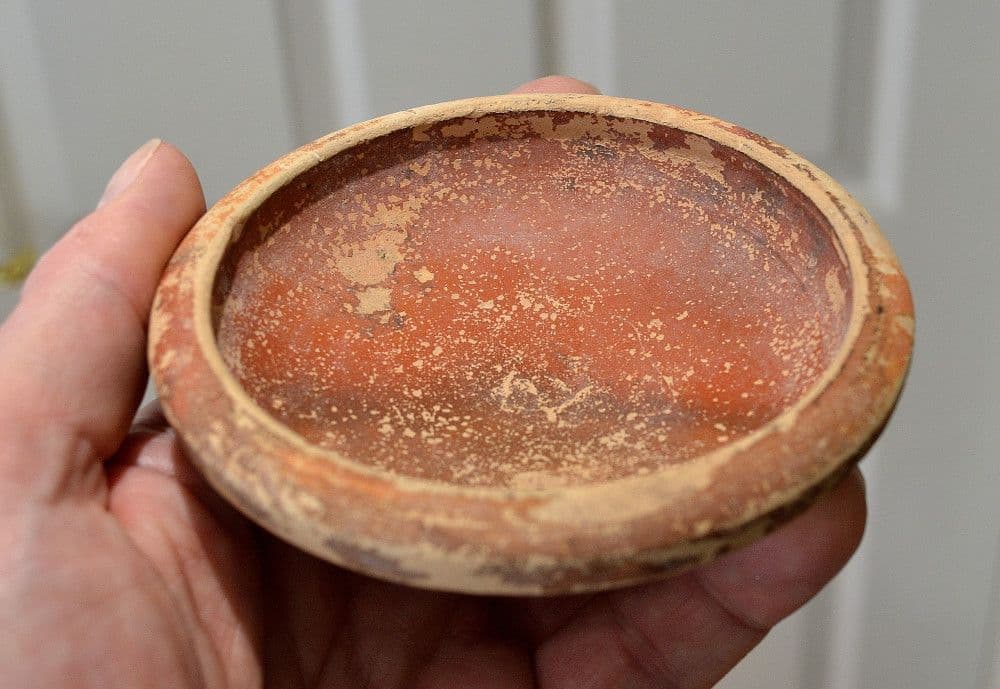 A large and pleasant Ancient Greek glazed terracotta Salt Bowl Salter ...