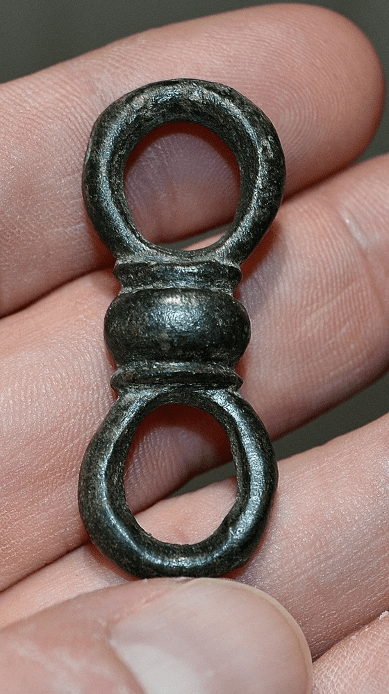 A large and pleasant Iron Age Celtic bronze double looped strap ...