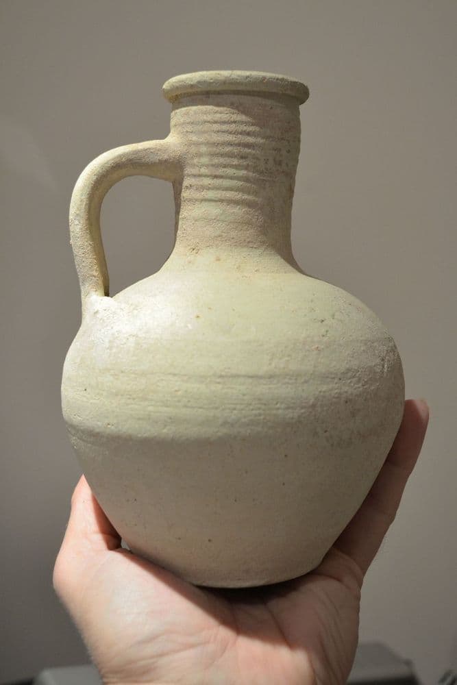 A large and superb quality cream ware terracotta jug from Ancient ...