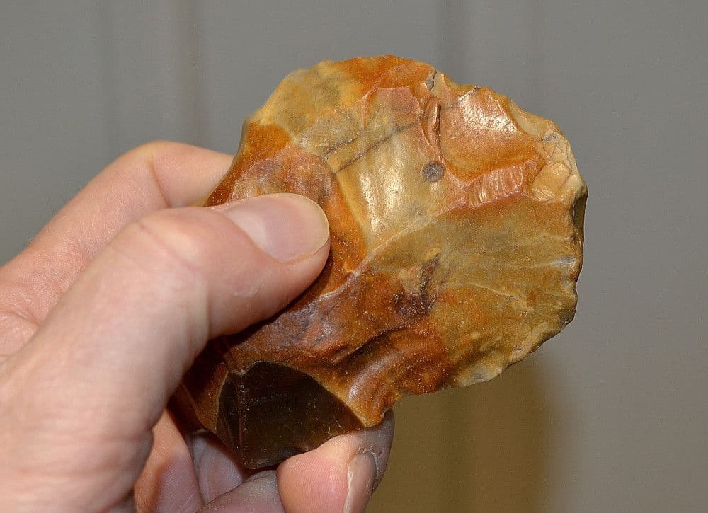 A large and very attractive Neanderthal "Levallois" banded flint flake ...