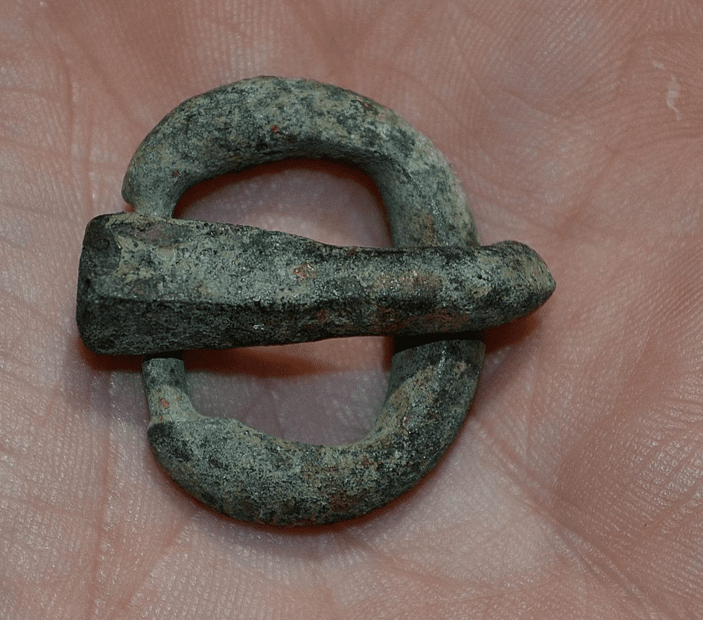 A large excellent and robust Anglo Saxon bronze buckle from ...