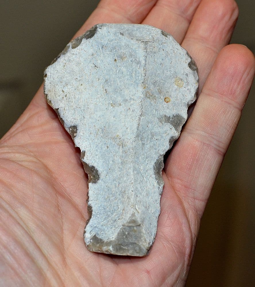 A large Paleolithic Neanderthal "Levallois" flint flake knife tool ...