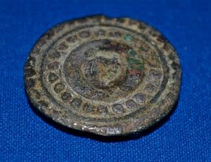 A nice large Roman Romano-British bronze disc brooch SOLD