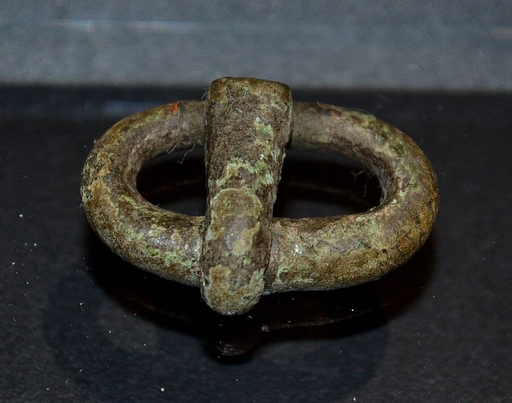 A pleasant and robust Early Anglo Saxon bronze buckle with pin ...