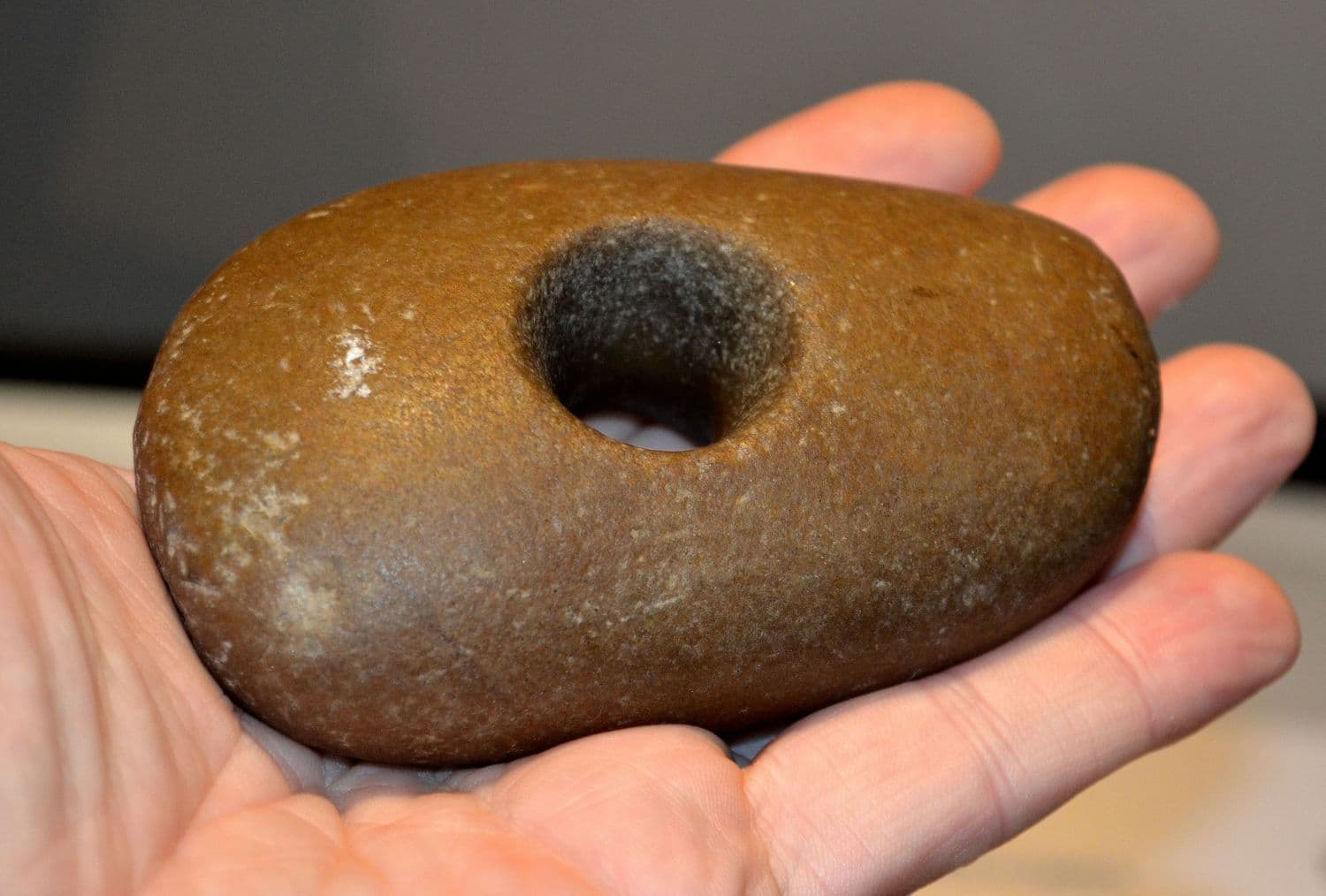 A rare and excellent Neolithic pebble Mace Head from Dorset SOLD