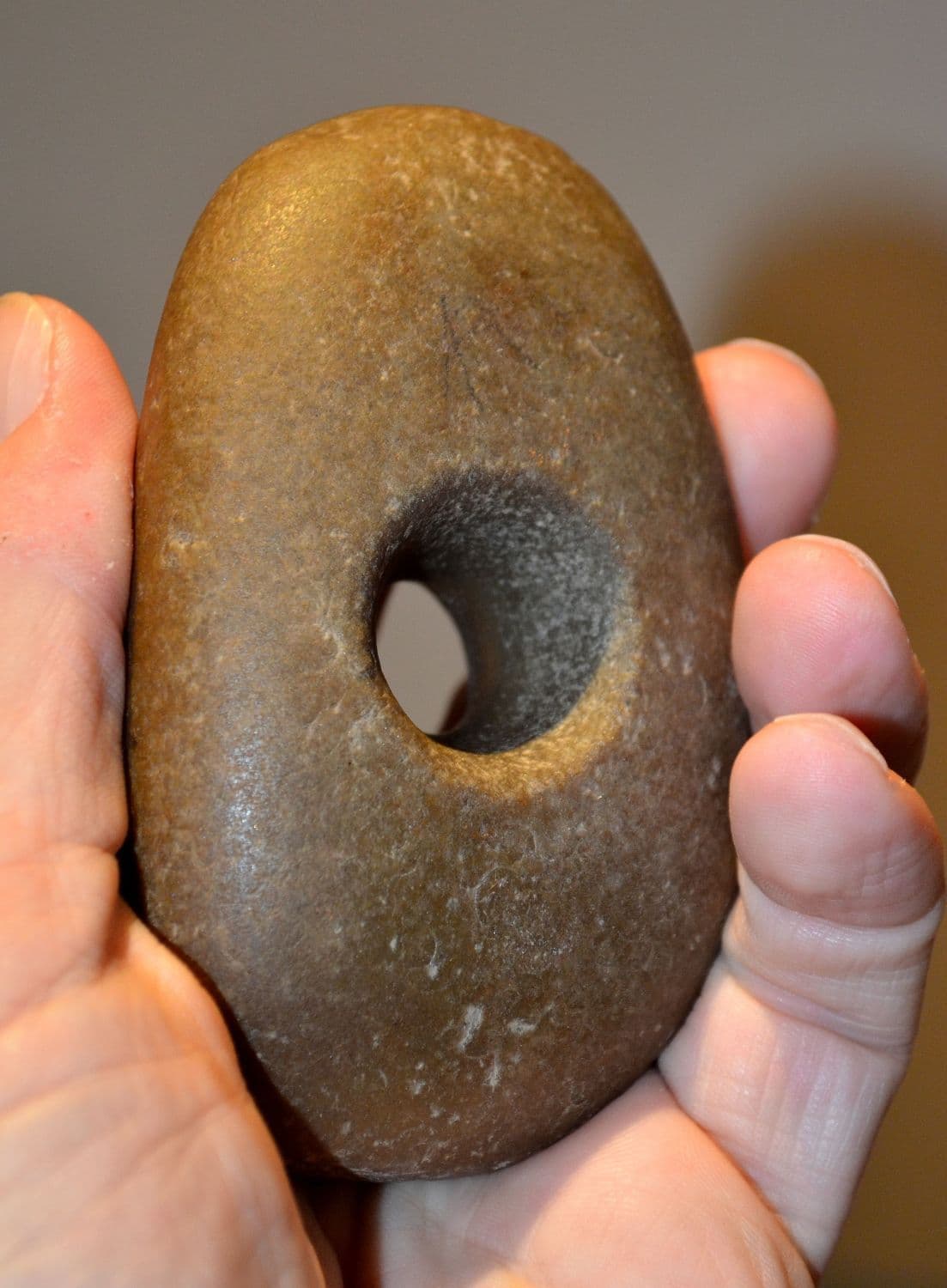 A rare and excellent Neolithic pebble Mace Head from Dorset SOLD