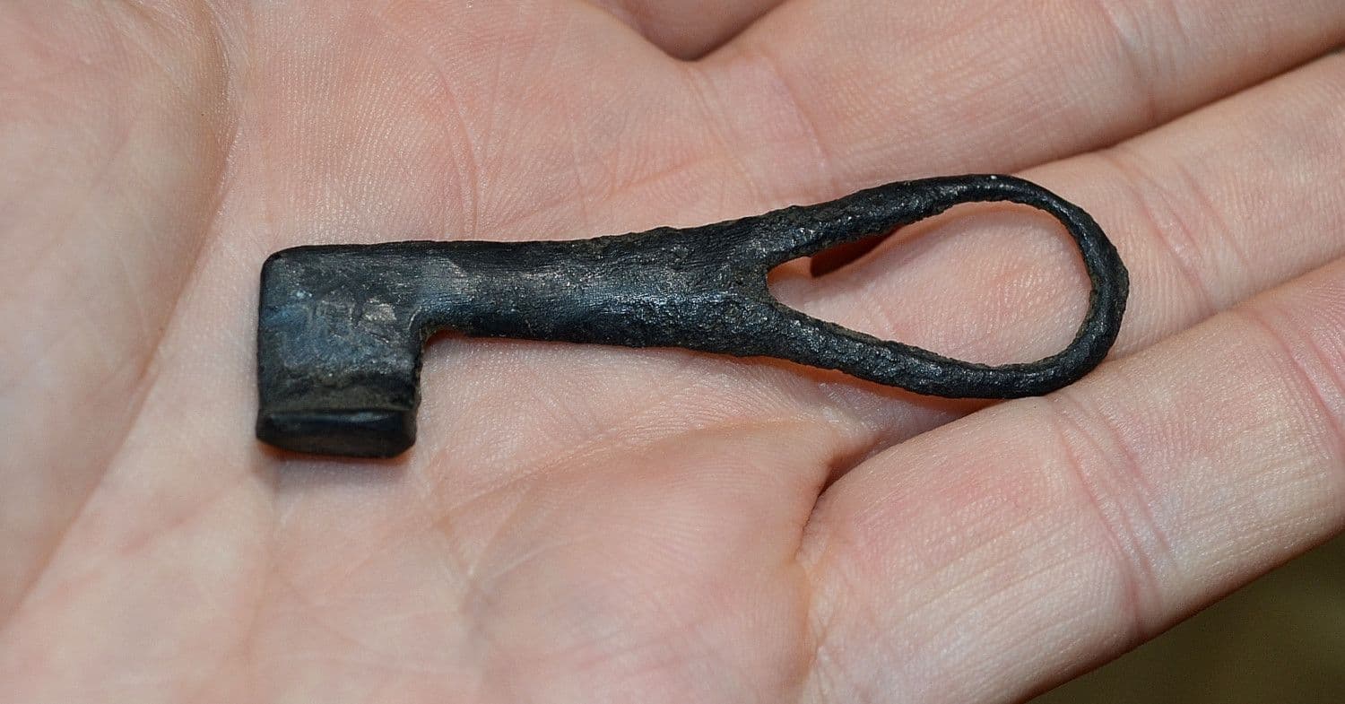 A rare and unusual Viking bronze key from Yorkshire SOLD