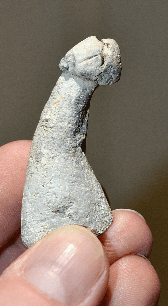 A scarce heavy and very unusual solid Roman lead votive phallic amulet ...