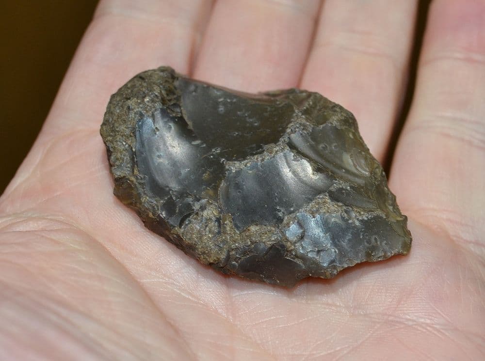 A small Paleolithic Neanderthal unifacial flint Spear tip Lynford ...