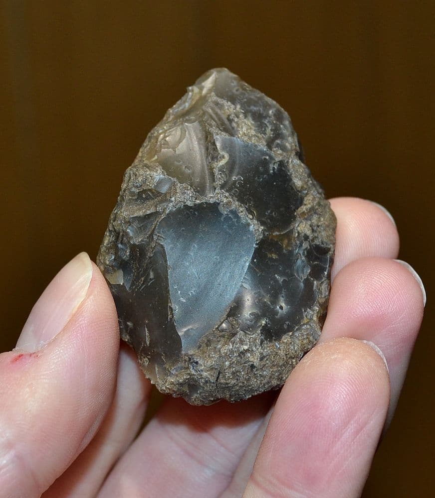 A small Paleolithic Neanderthal unifacial flint Spear tip Lynford ...
