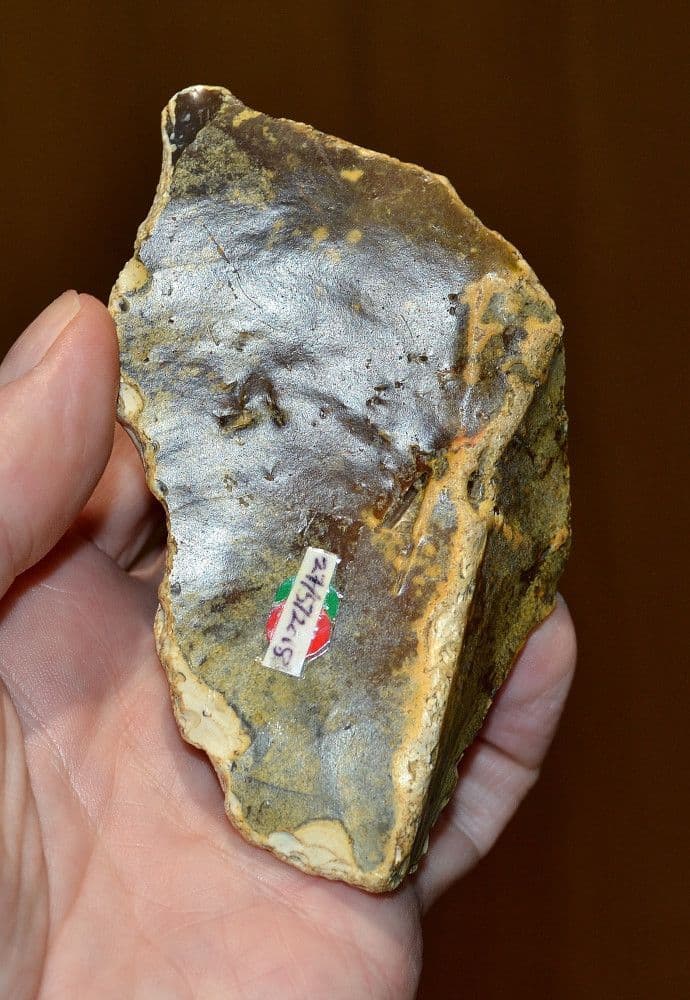 A well worked Lower Palaeolithic "Clactonian" flint hand axe River ...