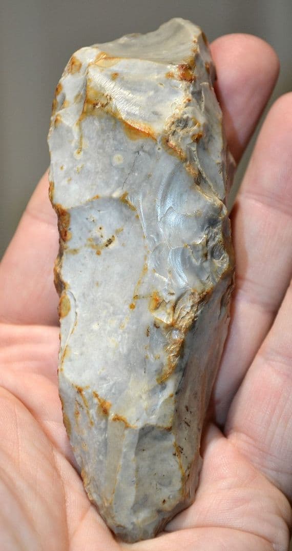 An excellent and scarce Mesolithic "Tranchet" Flint Axe with wonderful ...