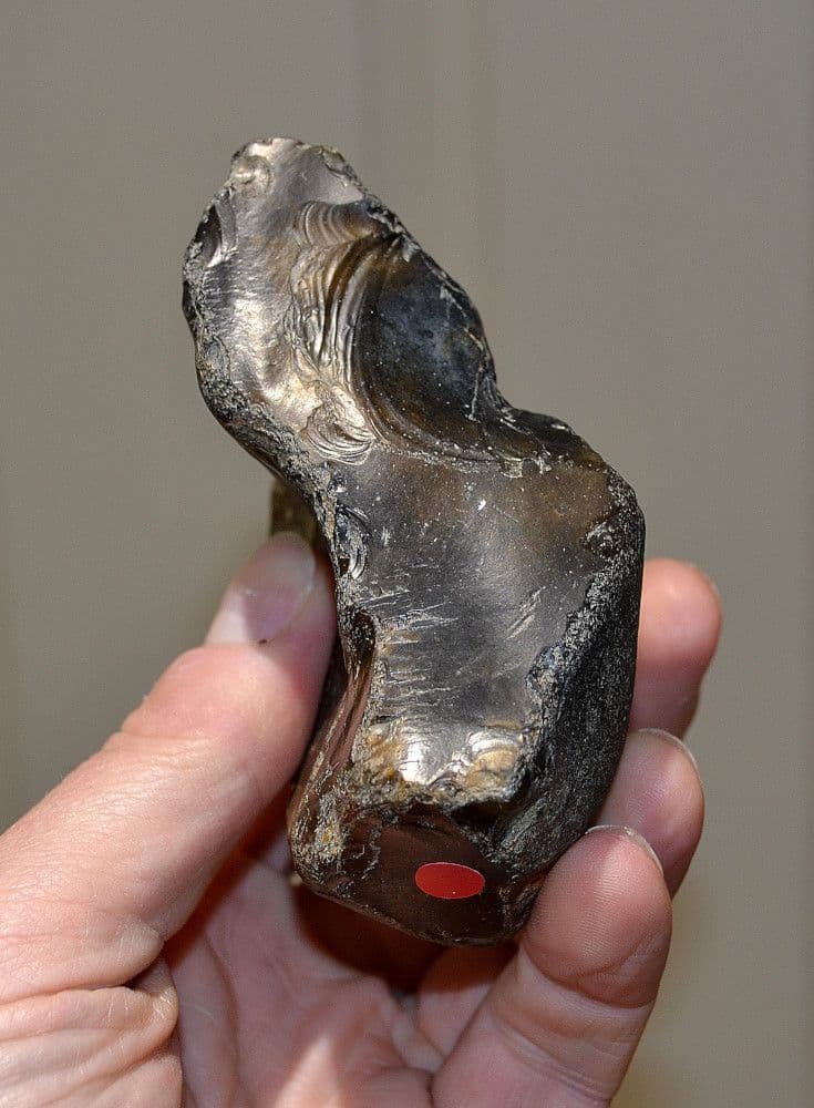 An excellent Early Paleolithic "Clactonian" pointed hand axe Nacton ...