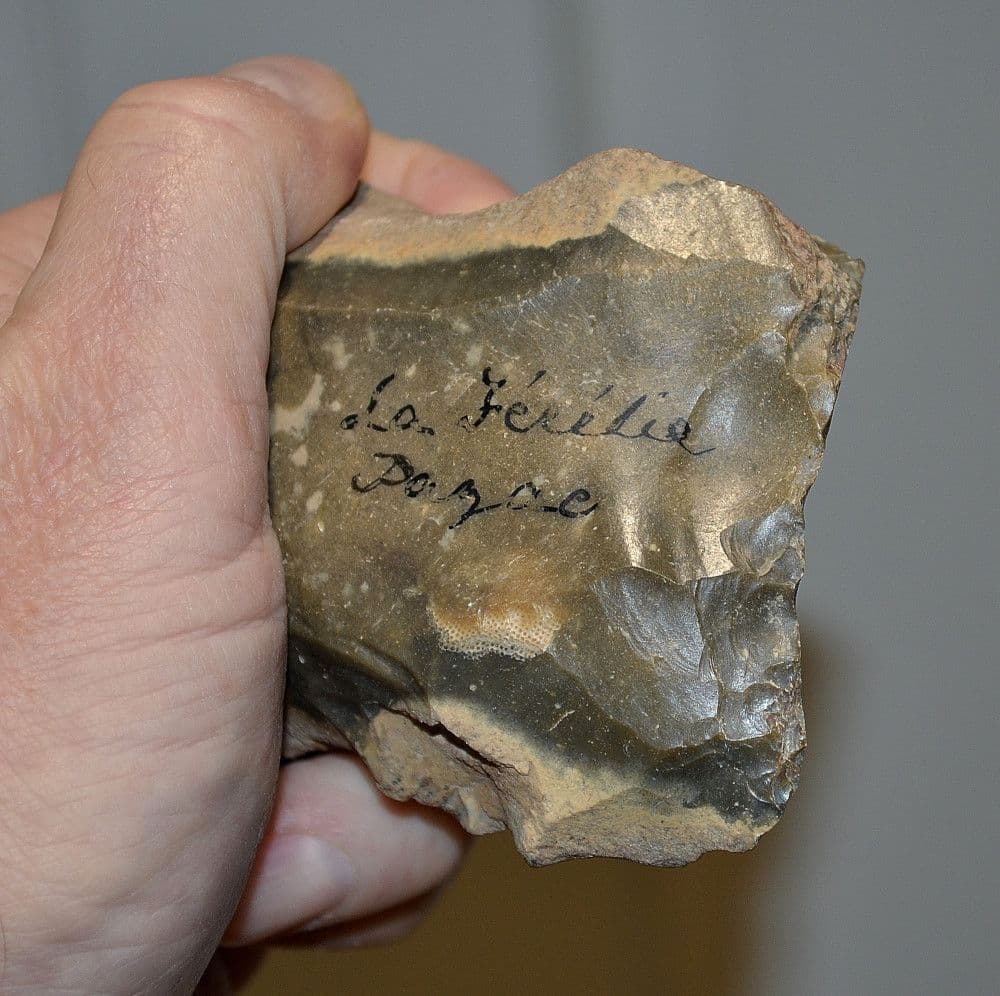 An excellent Paleolithic Mousterian Neanderthal flint chopper with ...