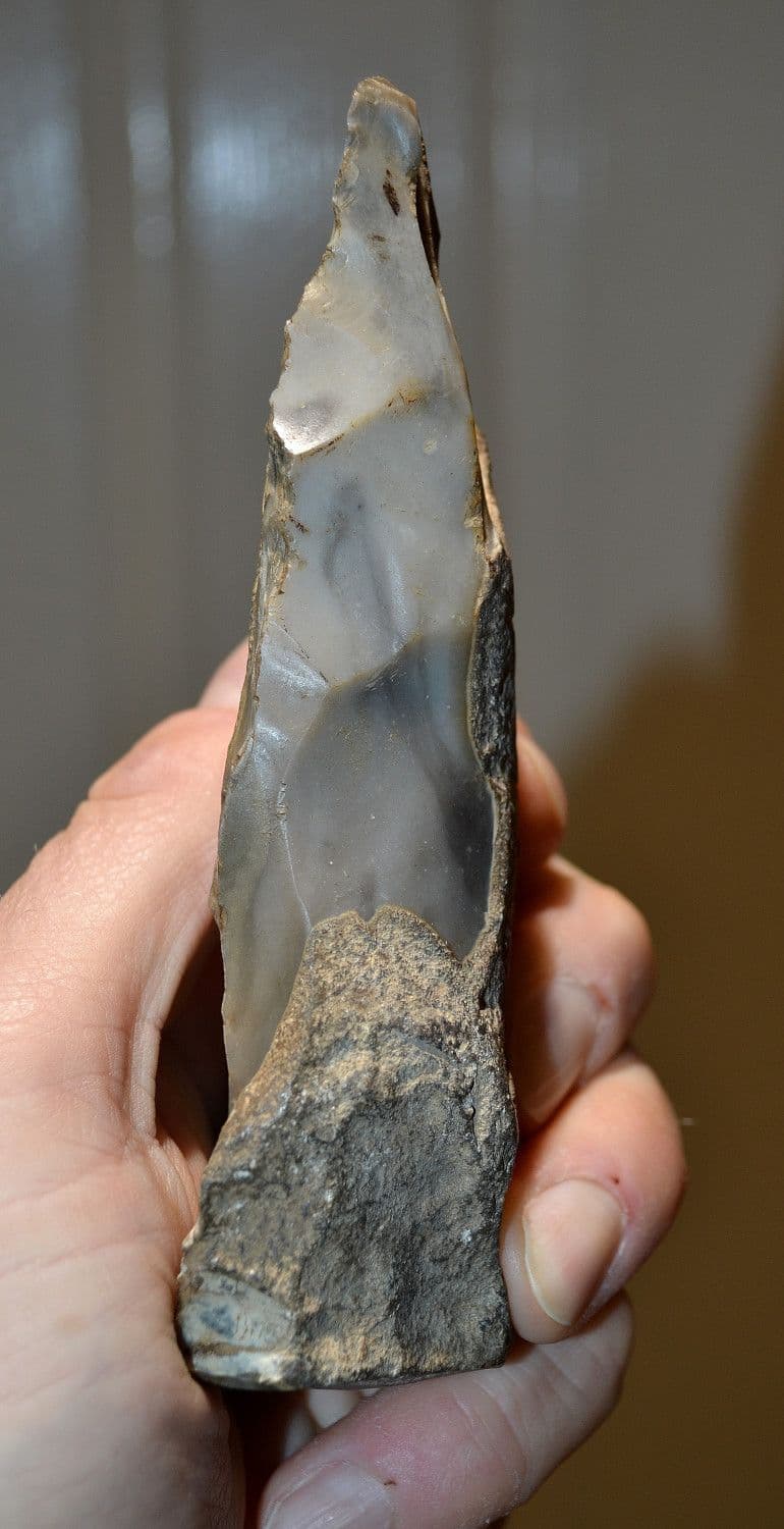 An excellent Paleolithic "Small Ficron" flint hand axe from Sussex