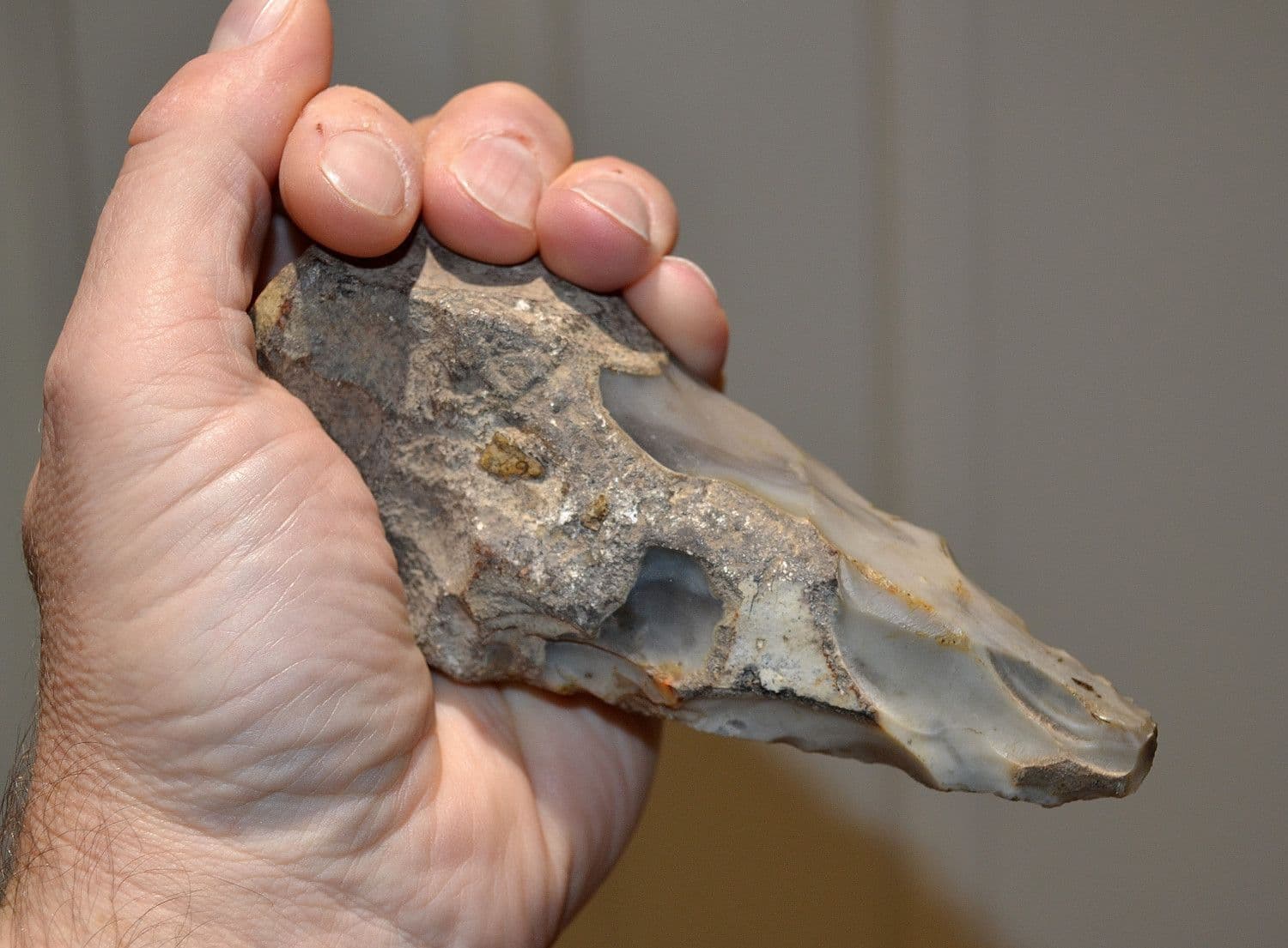 An excellent Paleolithic "Small Ficron" flint hand axe from Sussex