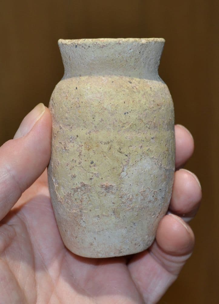 An excellent Roman buff-ware terracotta cosmetic or unguent jar North ...