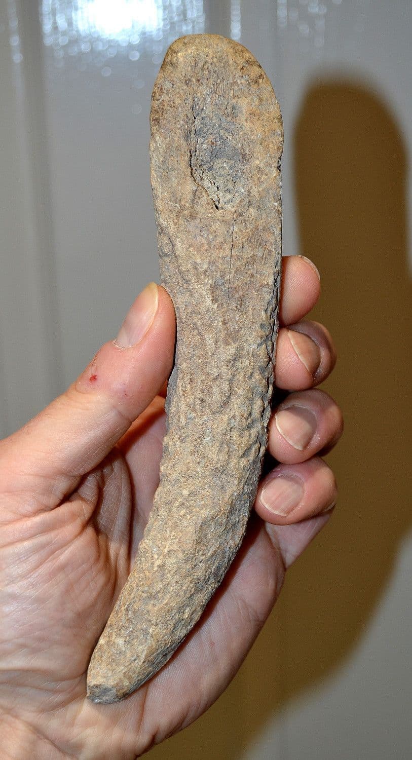 An extremely rare Neolithic antler flint flaking hammer & pressure ...