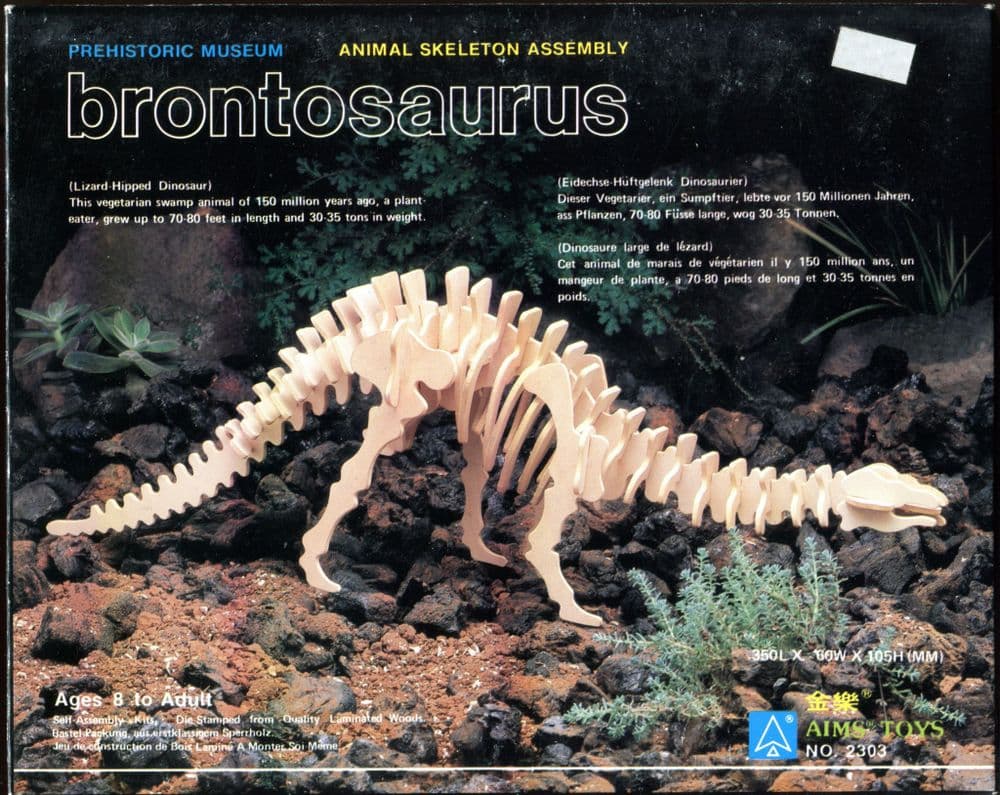 Aims Toys Animal Skeleton Wooden Assembly Kit No 2303 Brontosaurus