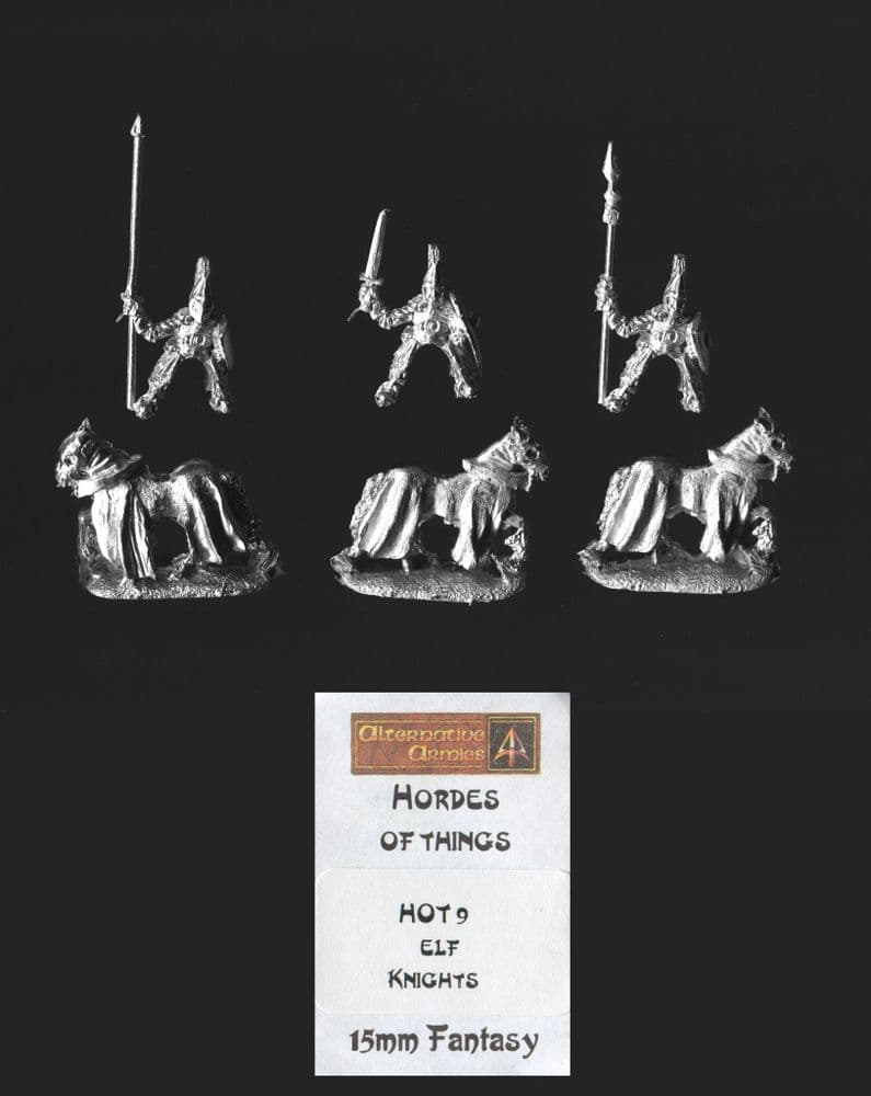 Alternative Armies 15mm Fantasy HOT09 Elf Knights x3 different mounted figs