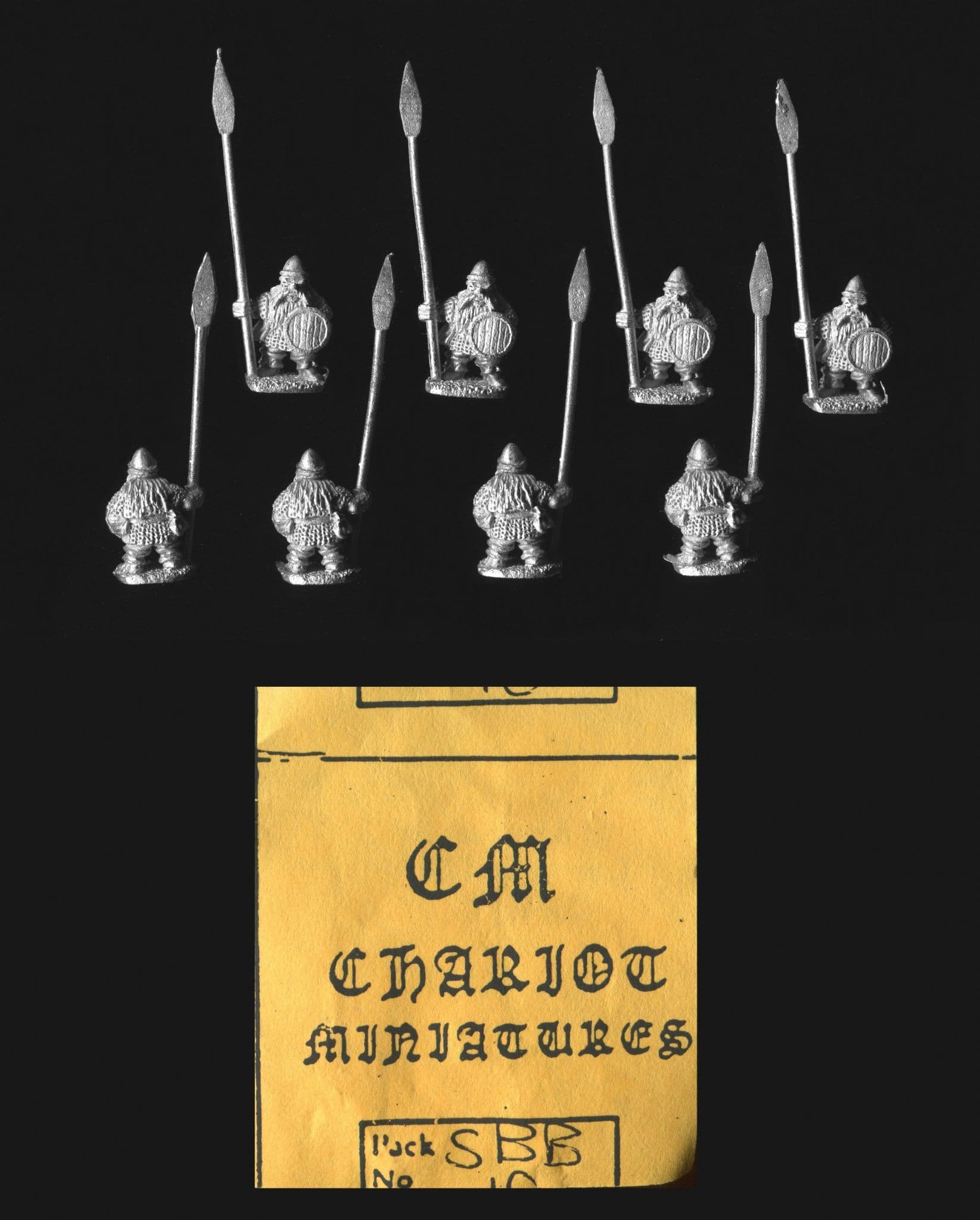 Chariot Miniatures 15mm Fantasy SBB10 Armoured Dwarves with Pike x 8