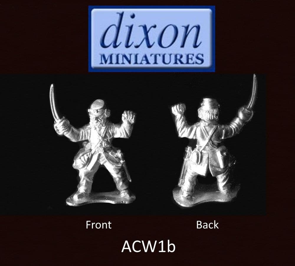 Dixons 25mm/28mm ACW ACW001b Officer Advancing Kepi x 1
