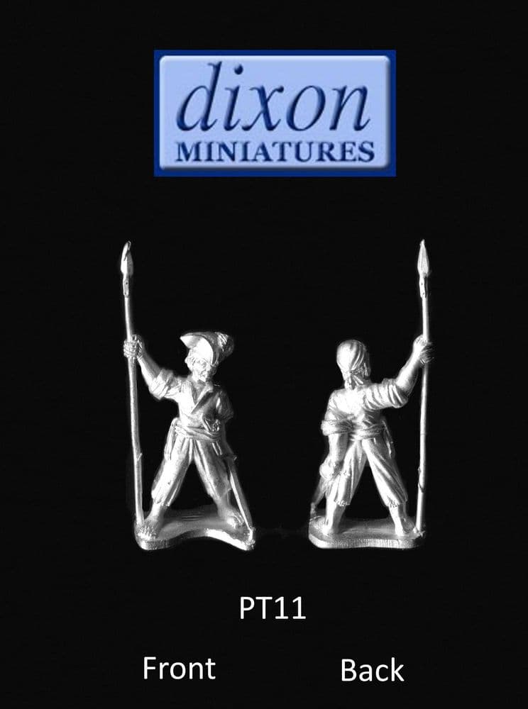 Dixons 25mm/28mm Pirates PT11 Pirate standing with Boarding Pike x 1 fig