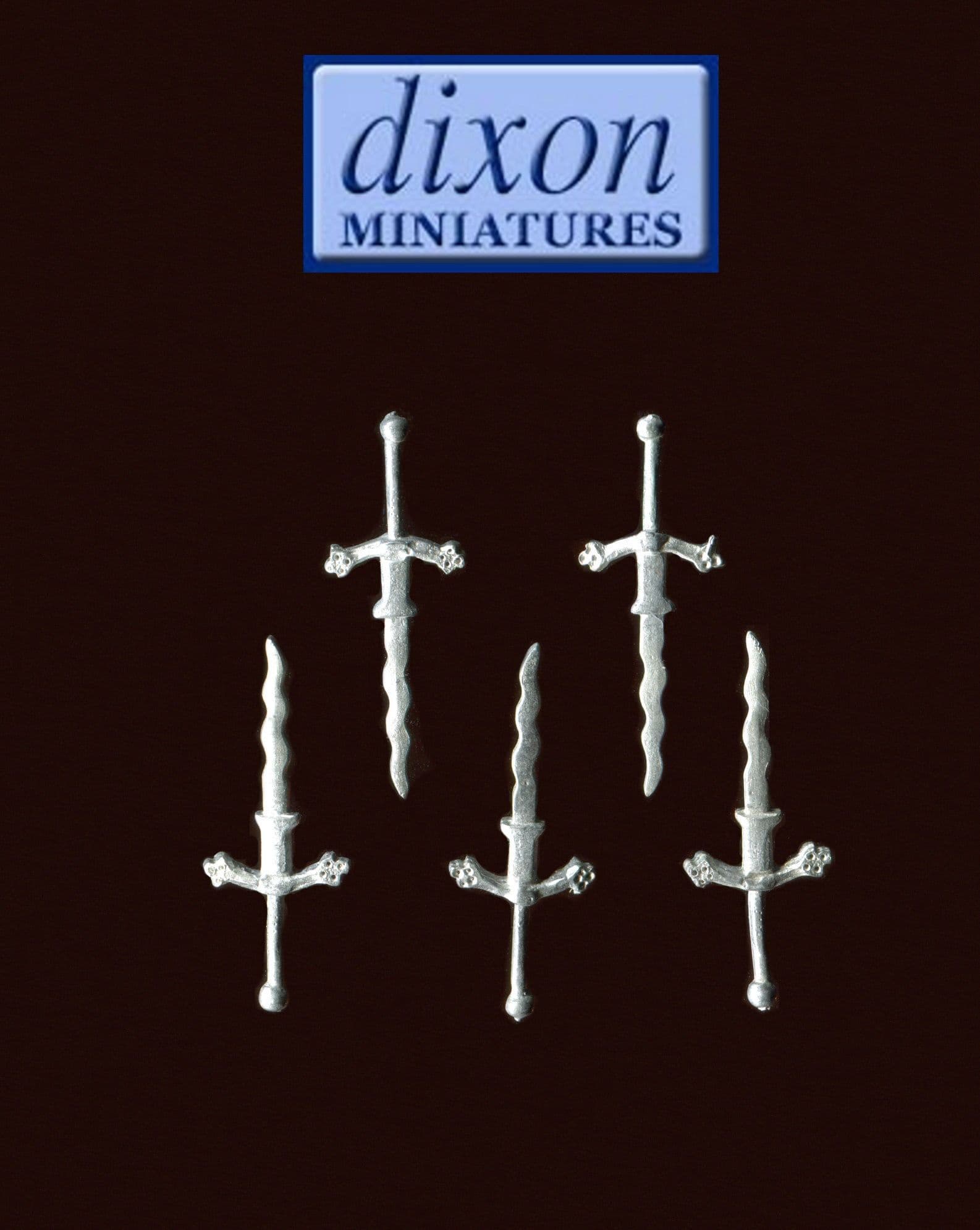 Dixons 25mm/28mm Weapons Landsknecht 2-Handed Sword x 5