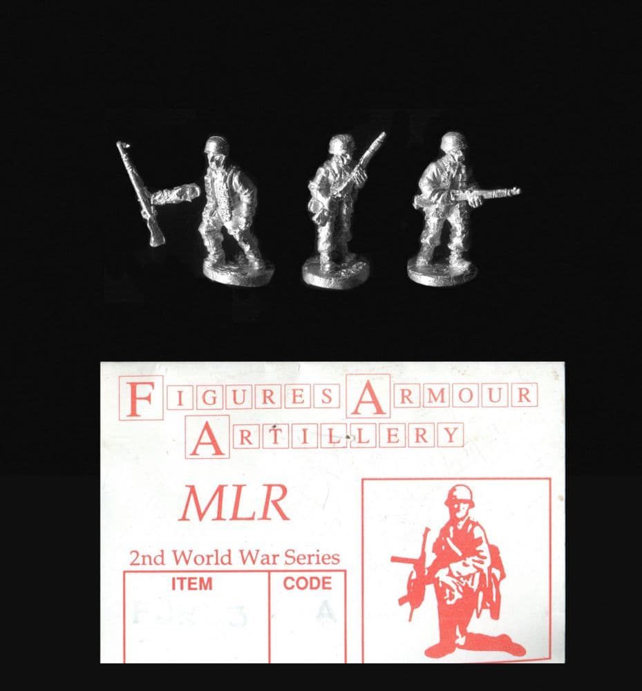 FAA 20mm WWII German Fallschirmjaeger FJR3 Jaegers with Rifle Advancing x 3
