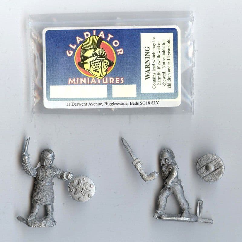 Gladiator Miniatures 28mm Arena Combat Figures x 2 diff models