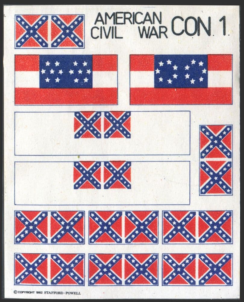 HQ Standards American Civil War 15mm Confederate Self Adhesive Flags 1 ...