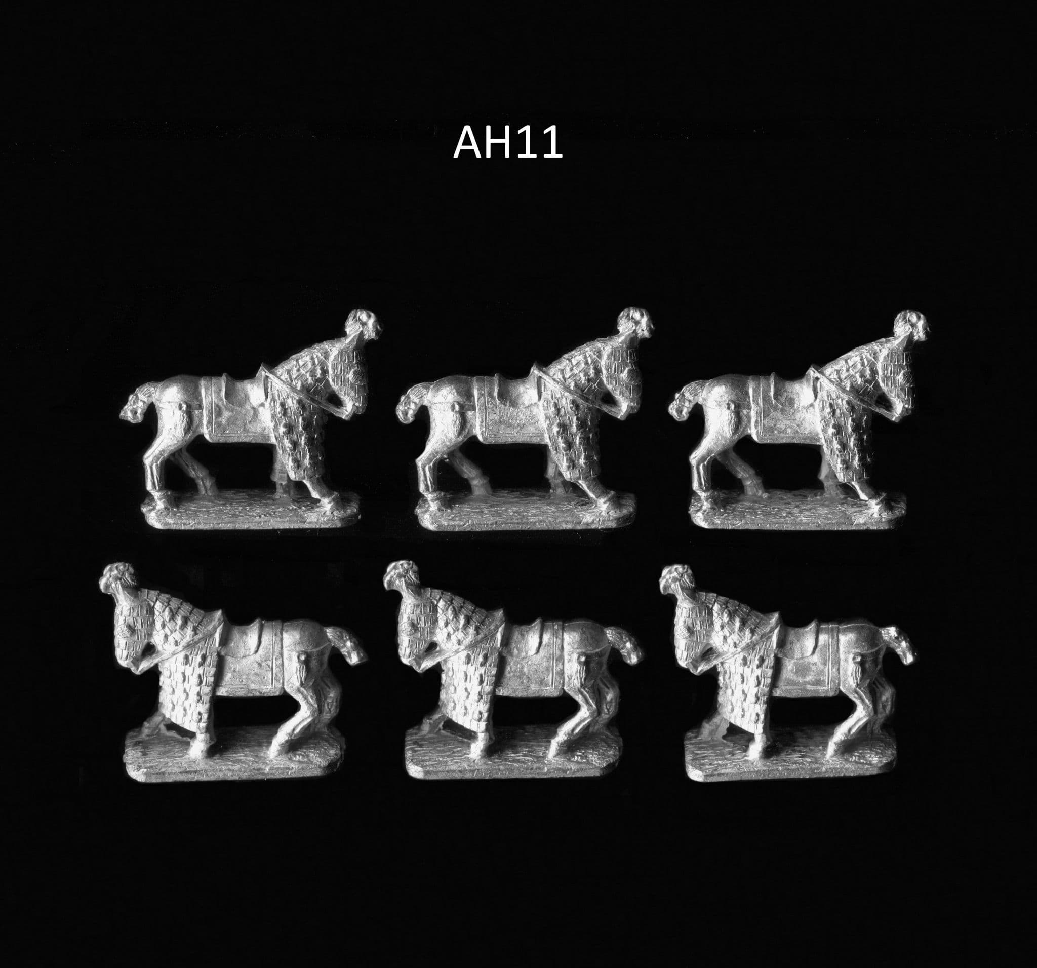 Lamming Miniatures AH11 Half-Armoured Ancients Horses x 6