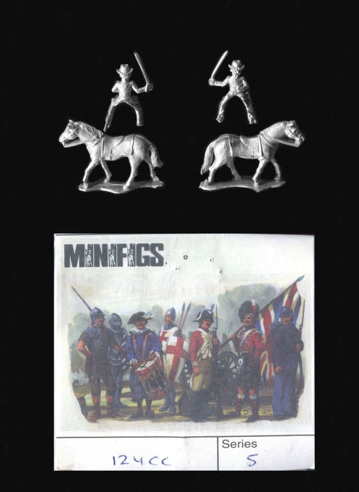 Minifigs 15mm ACW 12YCC Mounted Officer in Hat wielding Sabre x 4 mtd figs