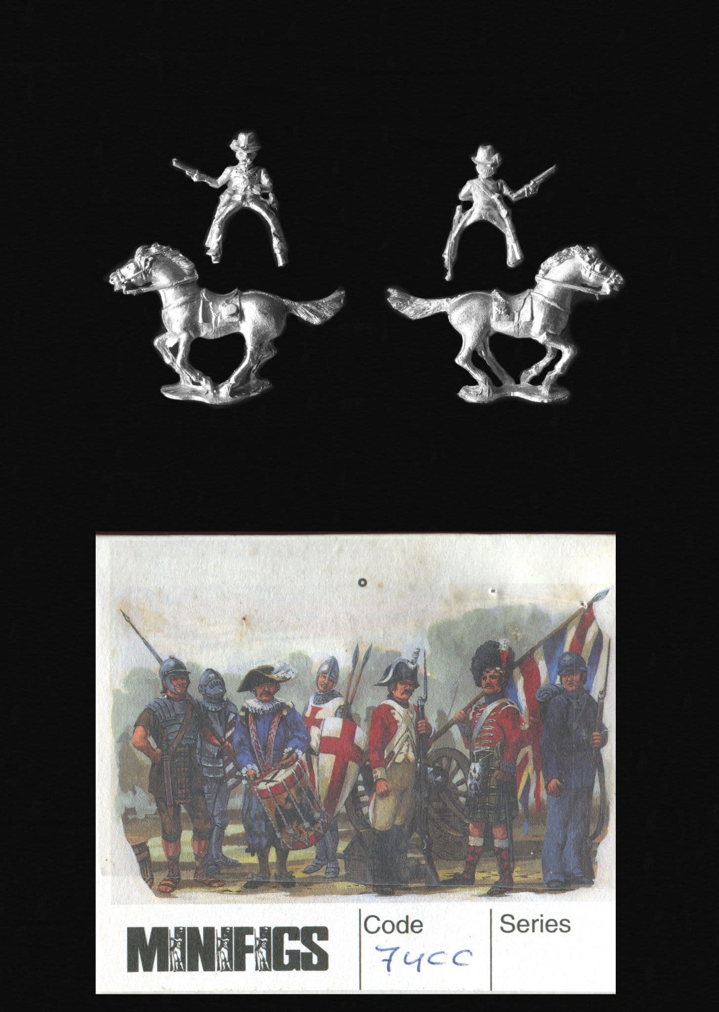 Minifigs 15mm ACW 7YCC Black Horse Cavalry with Pistol x 4 mtd figs