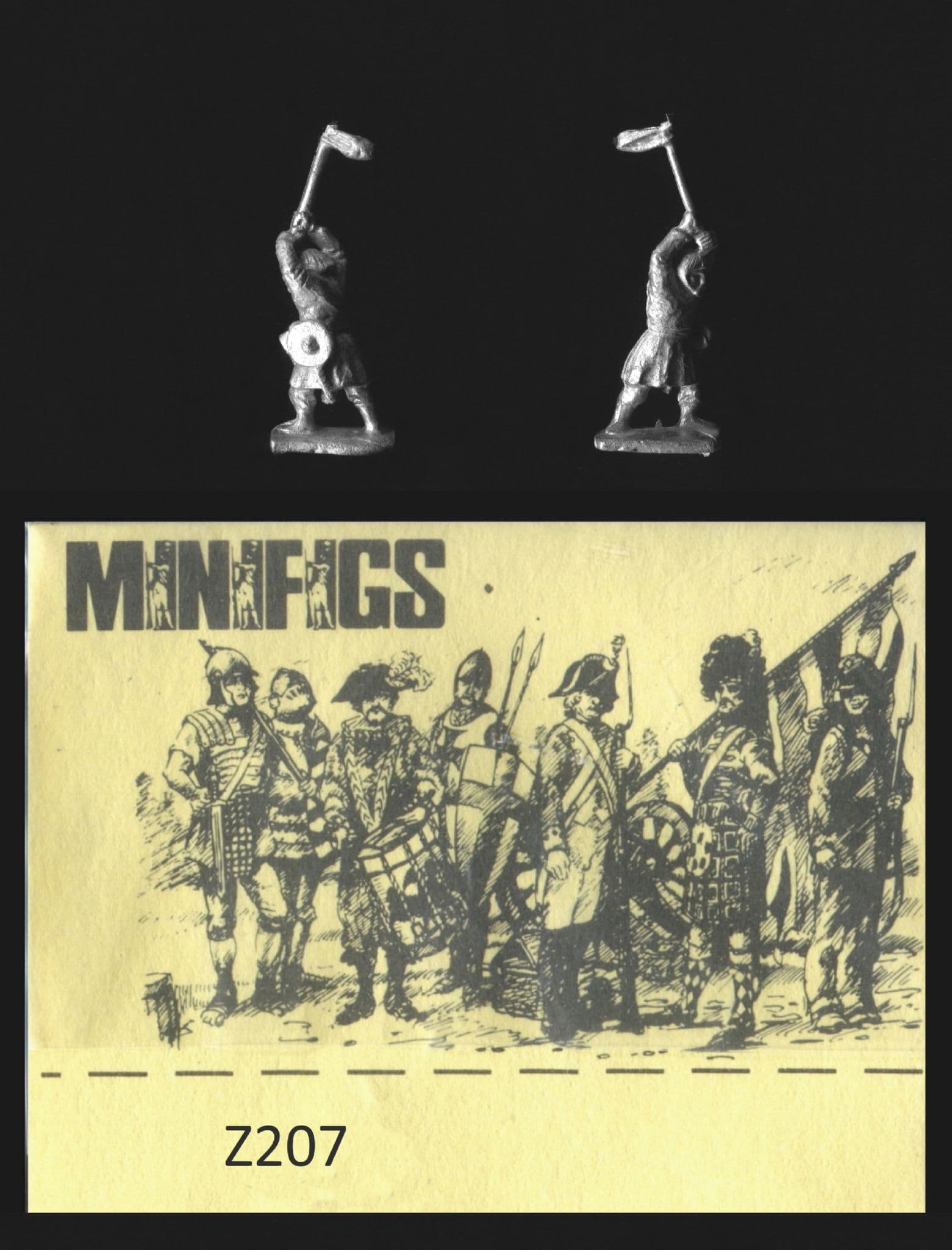 Minifigs 15mm Dark Ages Z207 Byzantine Psiloi Staff Slinger x 7 figs only