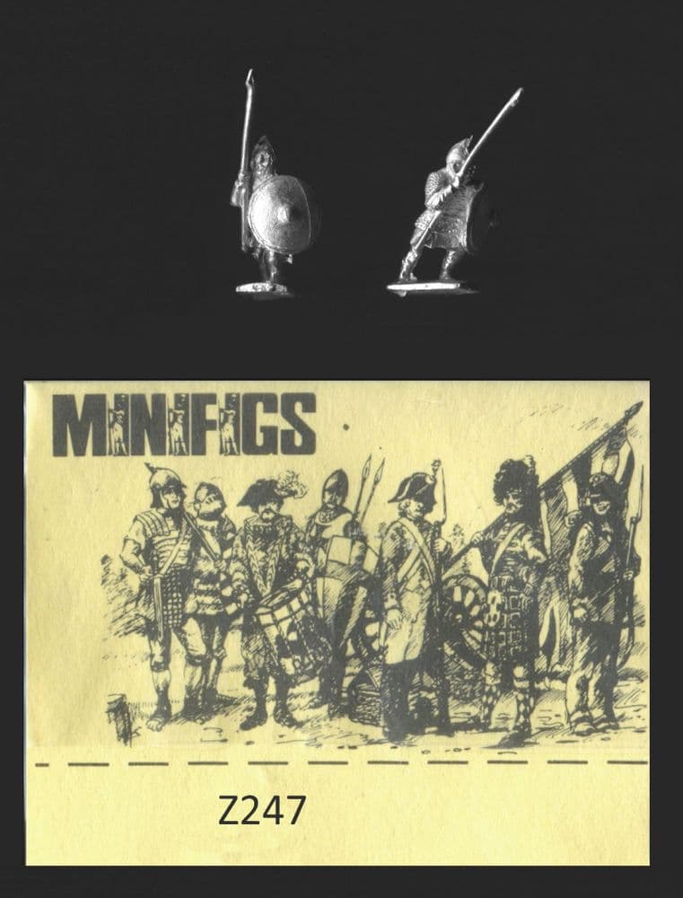 Minifigs 15mm Dark Ages Z247 Spanish Heavy Infantry x 9