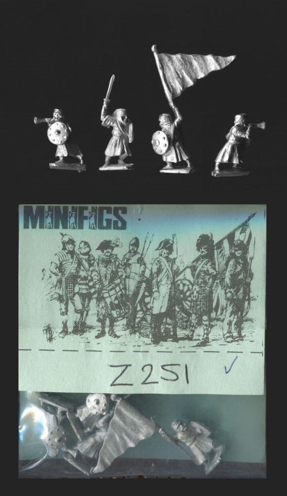 Minifigs 15mm Dark Ages Z251 Arab Foot Command x 8