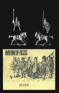Minifigs 15mm Dark Ages ZC210 Sub Roman British Cavalry x 4