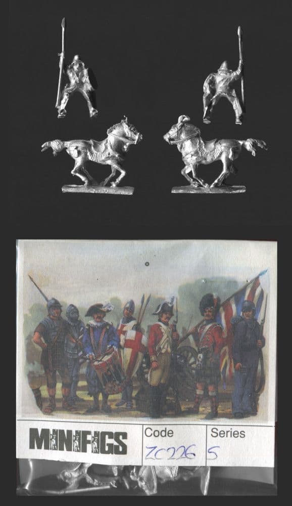 Minifigs 15mm Dark Ages ZC226 Alan Light Cavalry x 4