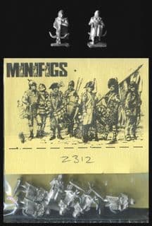 Minifigs 15mm Feudal Europe Z312 13th Century Crossbowmen Loading x 8