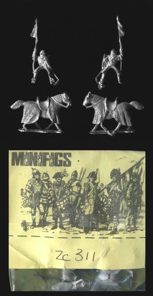 Minifigs 15mm Feudal Europe ZC311 Grenadine Heavy Cavalry Lance x 4