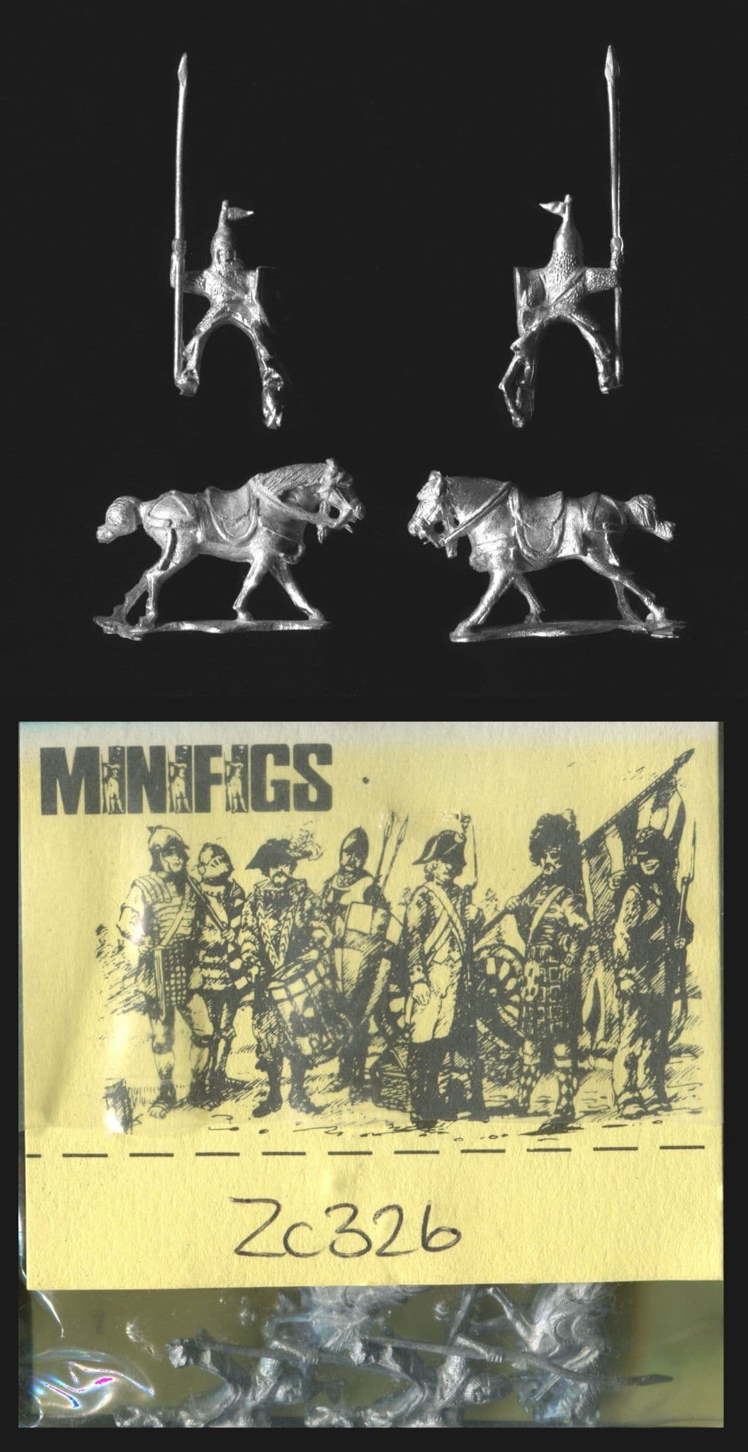 Minifigs 15mm Feudal Europe ZC326 Russian Cavalry 13th Century x 4