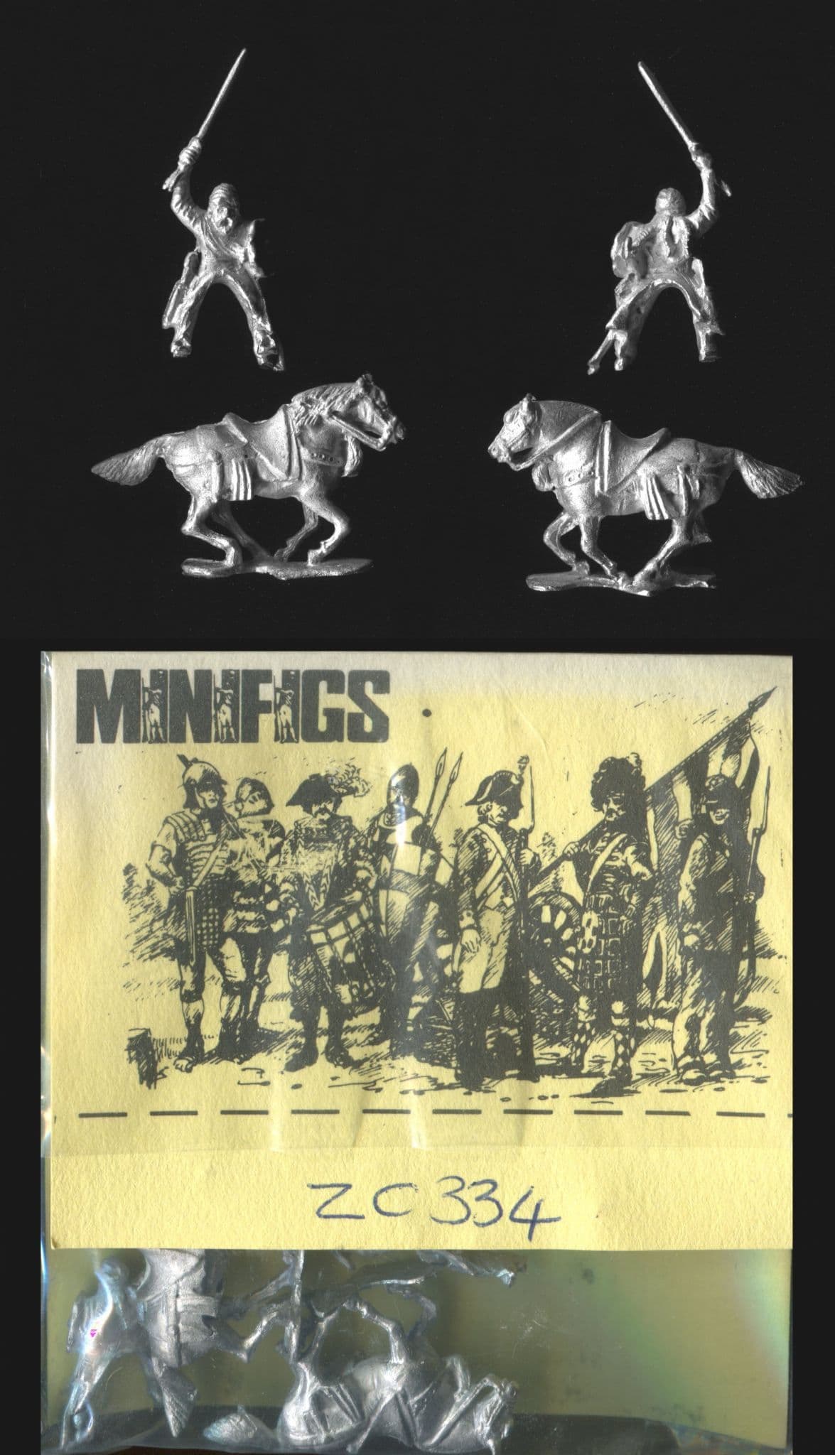 Minifigs 15mm Feudal Europe ZC334 Turkish Cavalry with Sword x 4