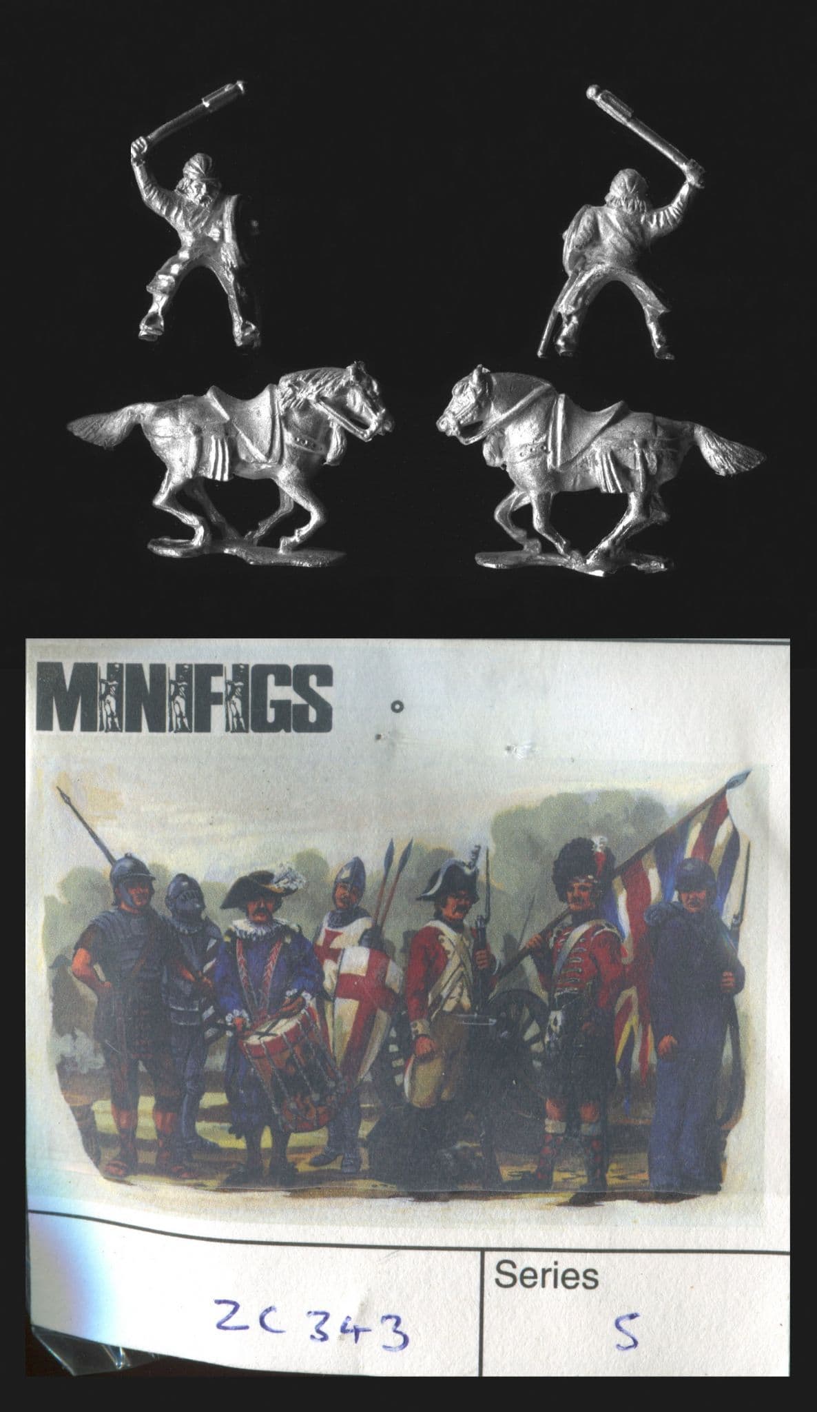 Minifigs 15mm Feudal Europe ZC343 Mamluk Cavalry with Mace x 4