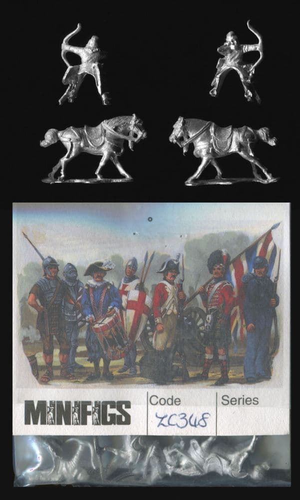 Minifigs 15mm Feudal Europe ZC348 Alan Horse Archers x 4