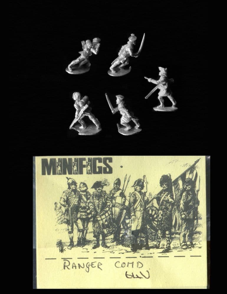 Minifigs 15mm French & Indian War 1754-1763 64V Rangers Command x 5 ...