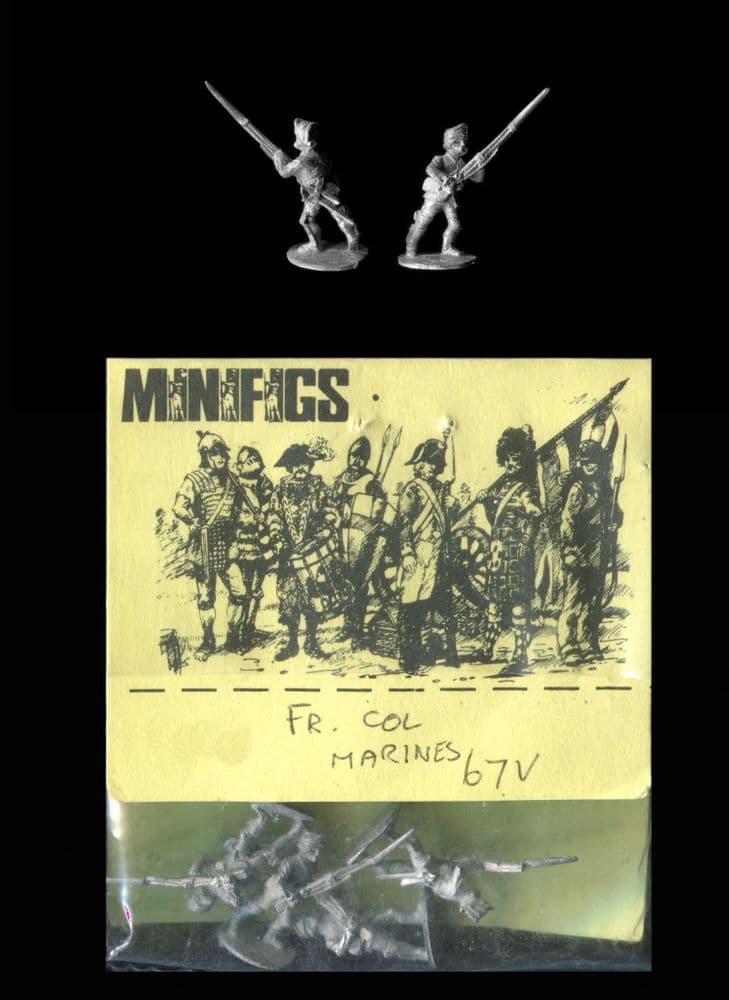 Minifigs 15mm French & Indian War 1754-1763 67V French Colony Marines x ...