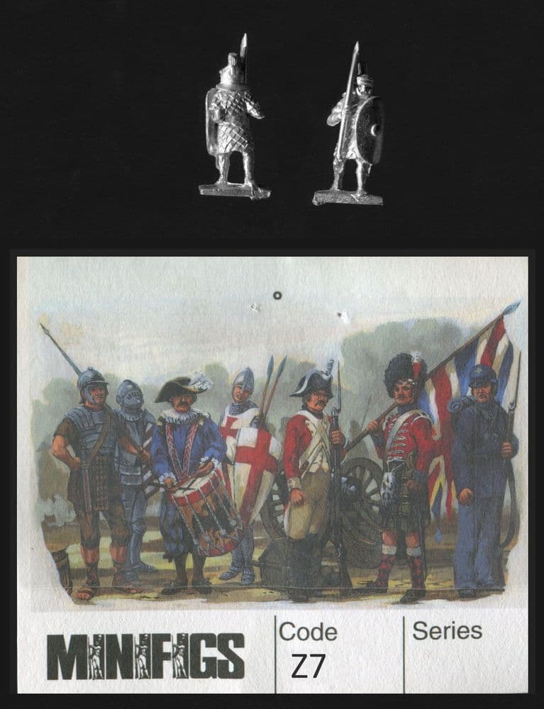 Minifigs 15mm Imperial Romans Z07 Praetorian 3rd-4th Century 7 figs only