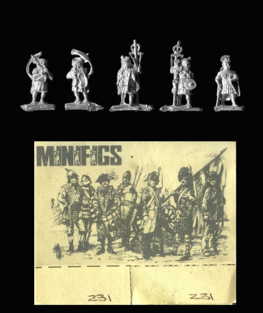 Minifigs 15mm Imperial Romans Z31 Early Roman Infantry Command x 5 figs ...